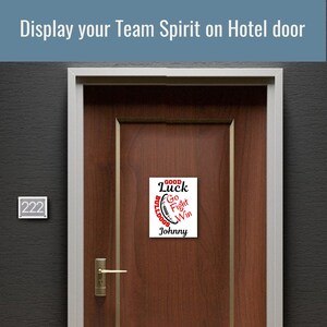 Good Luck Football Locker Decoration, Locker Sign Tag, Hotel Door Sign ...