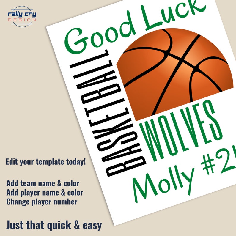 Good Luck Basketball Hotel Door Sign Pep Rally Team Spirit - Etsy