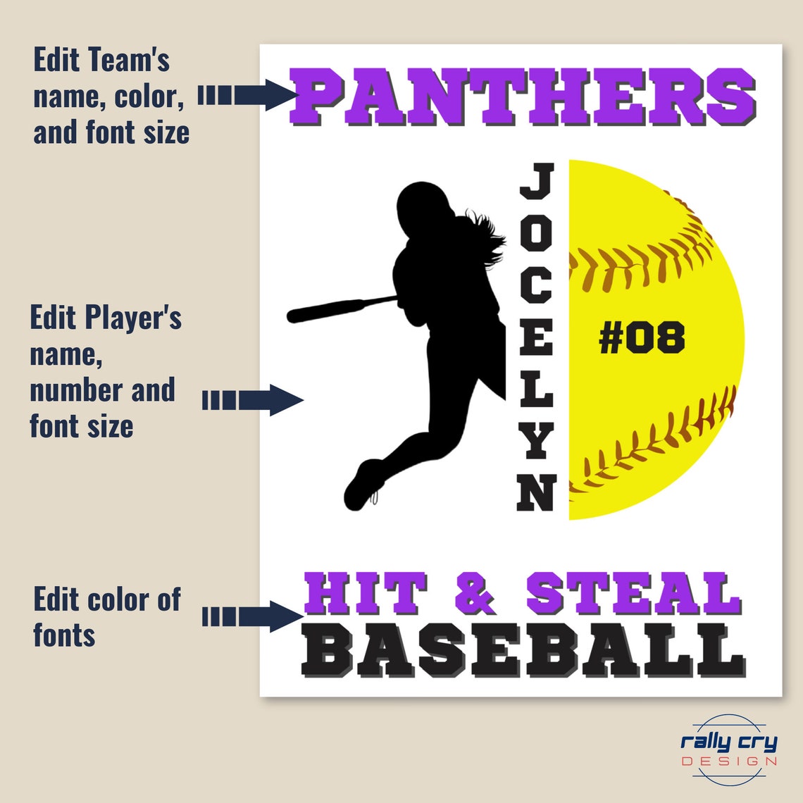 Girls Softball Hotel Door Sign Locker Decoration Name Tag - Etsy