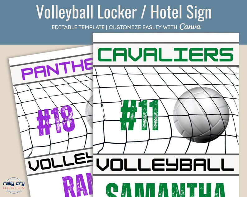 Volleyball Hotel Door Sign Locker Room Poster Locker - Etsy