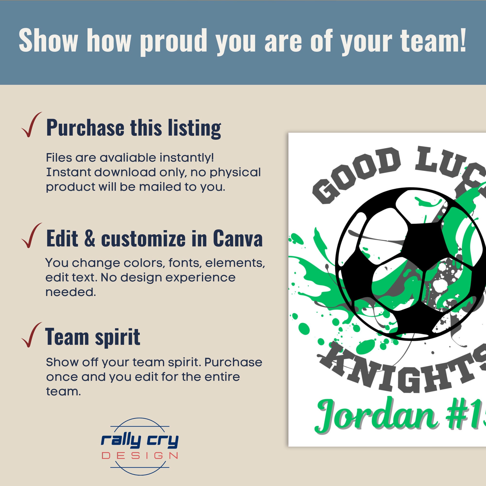 Good Luck Soccer Locker Decoration Team Hotel Door Sign - Etsy