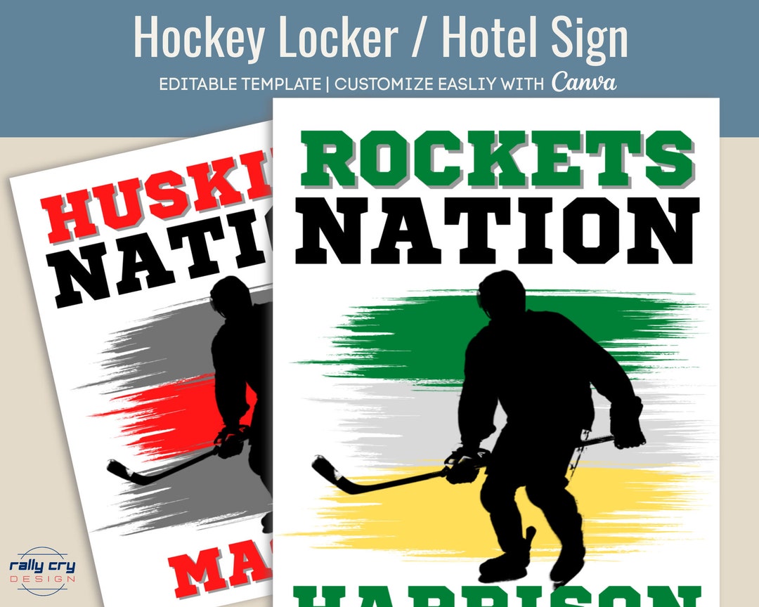 Hockey Locker Sign, Hotel Door Sign, Locker Room Decoration Tag, Club ...