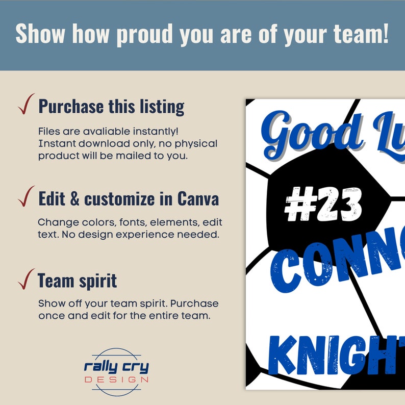 Good Luck Soccer Hotel Door Sign Locker Decoration Name Tag - Etsy