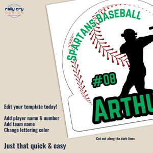 Baseball Locker Decoration Name Tag, Baseball Hotel Door Printable Sign ...