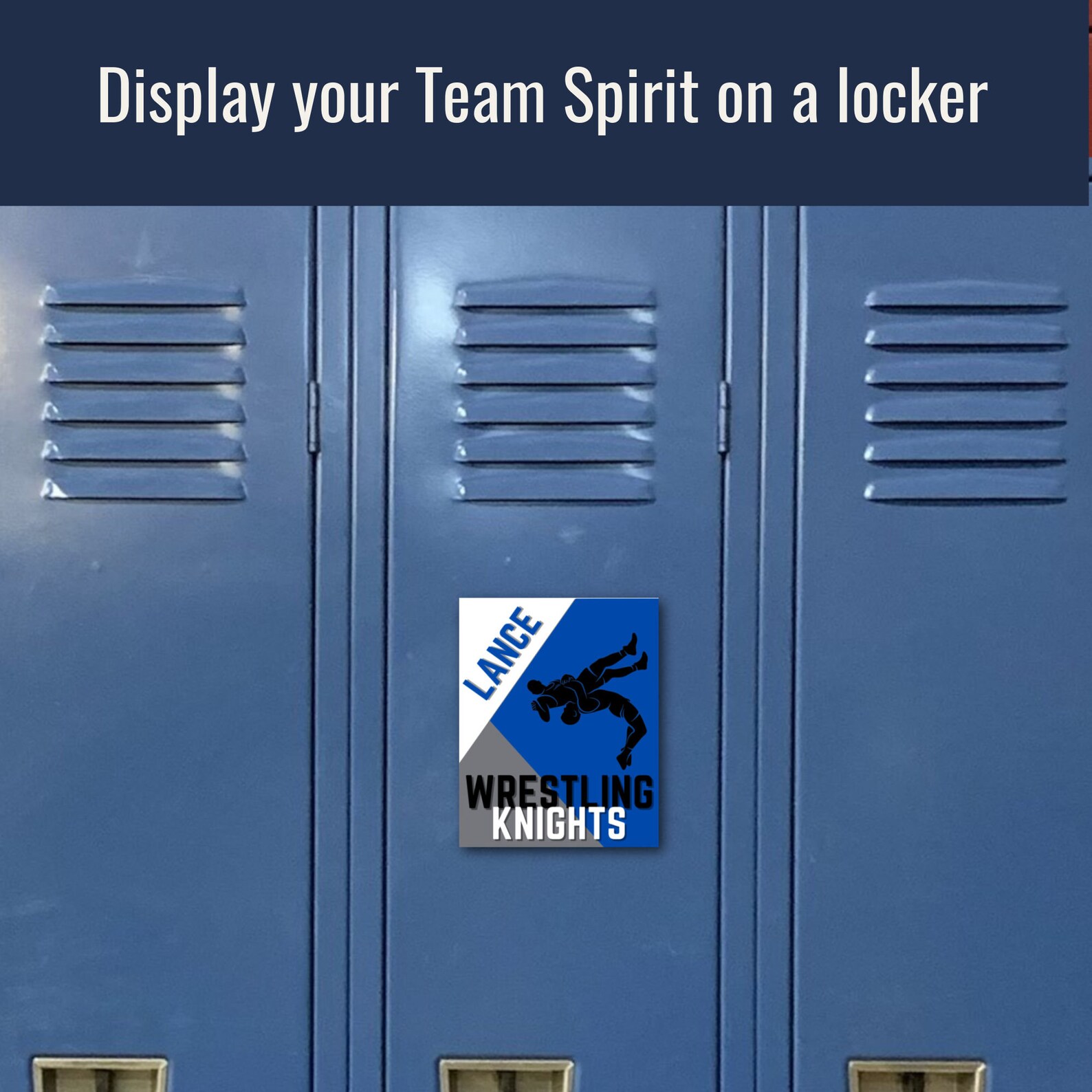 Wrestling Locker Tag, Hotel Door Sign, Pep Rally Team Spirit Poster ...