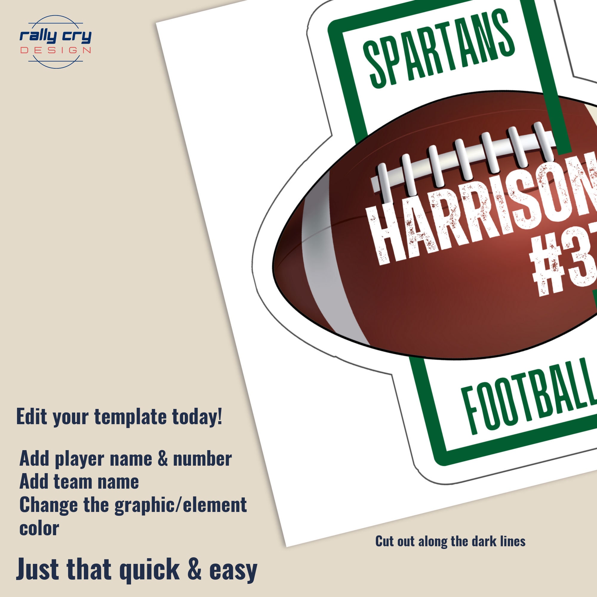 Football Hotel Door Sign Locker Decoration Name Tag Football - Etsy