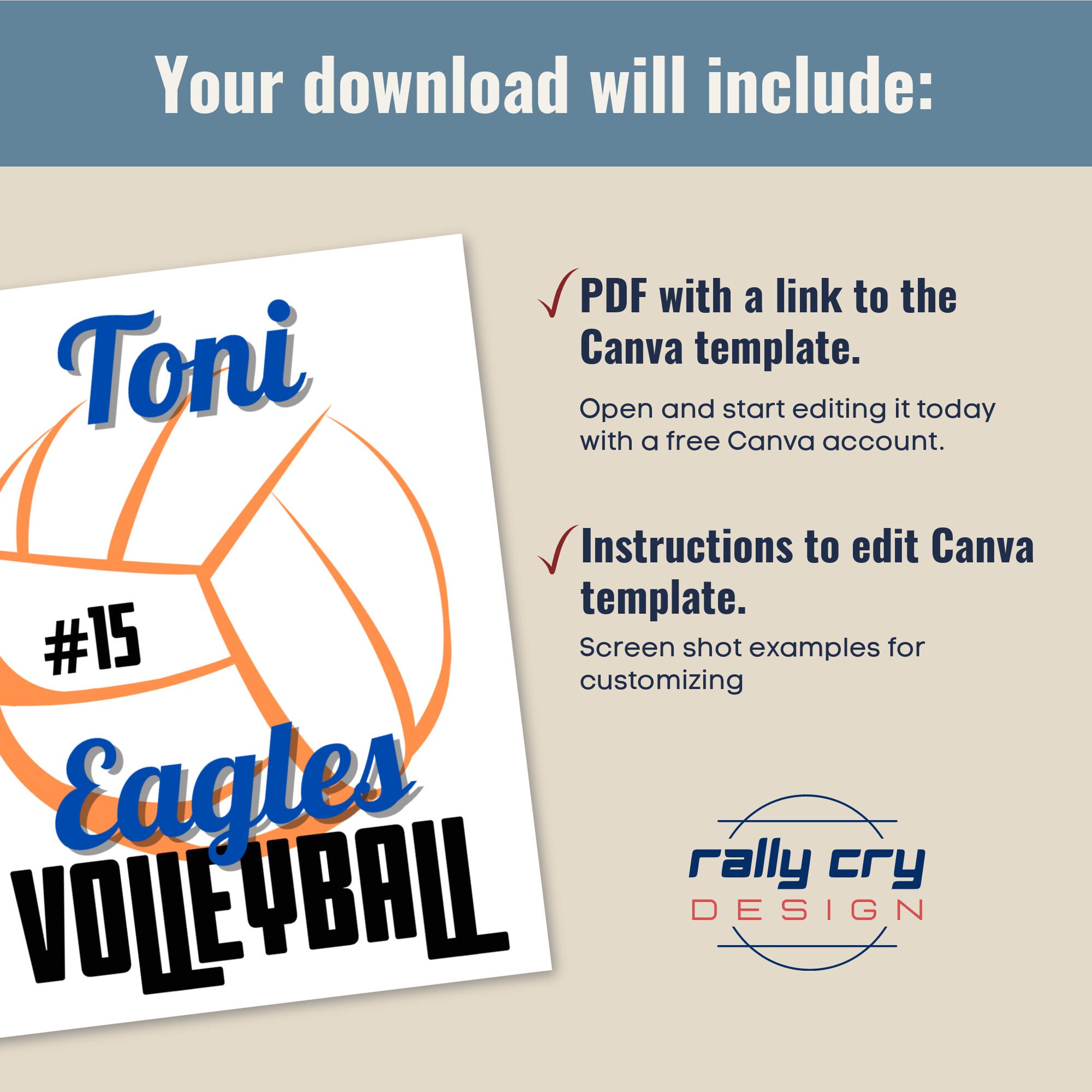 Volleyball Hotel Door Sign, Locker Room Poster, Locker Decoration Tag ...