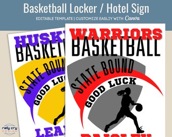 Printable Locker Signs Basketball Good Luck Girls - Etsy