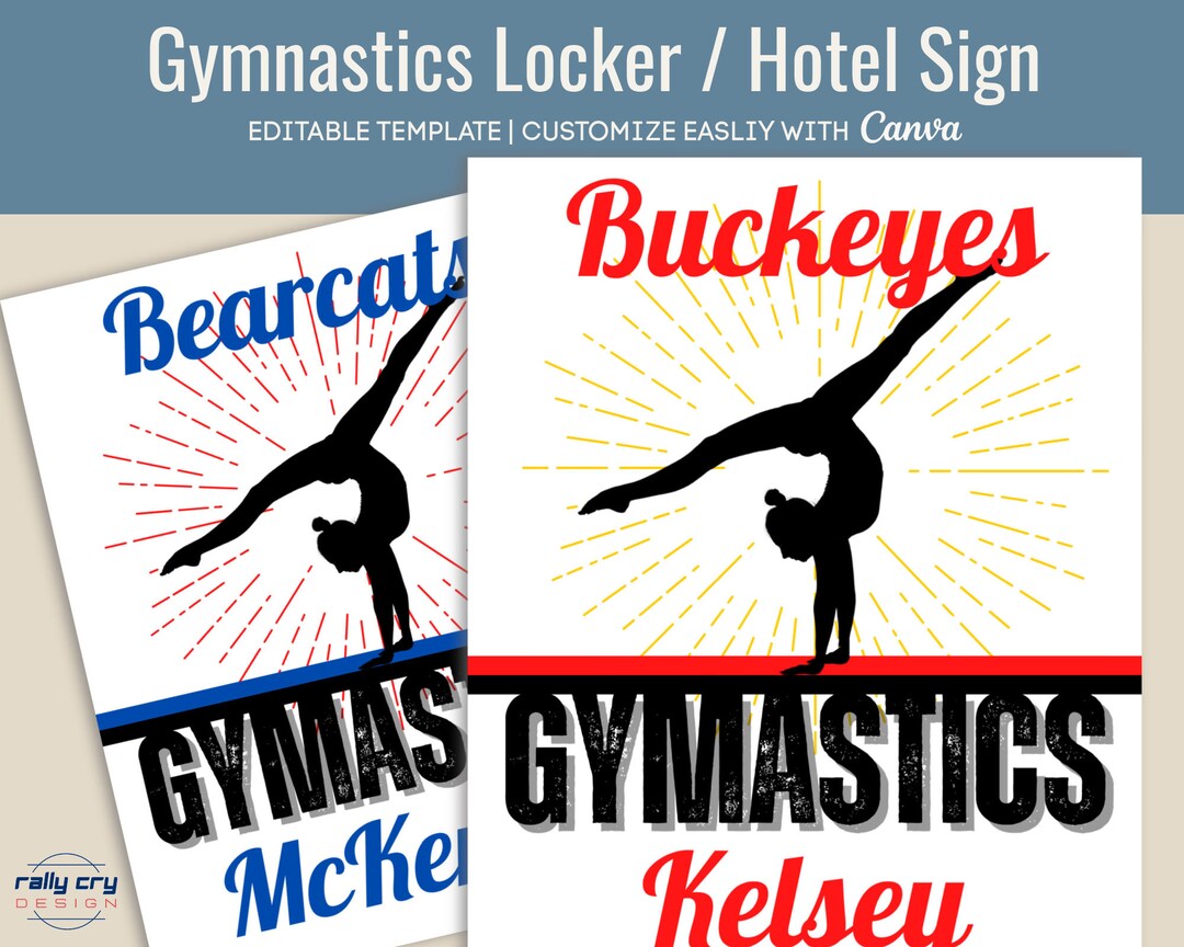 Gymnastics Hotel Door Sign Tag Locker Decoration Sign - Etsy