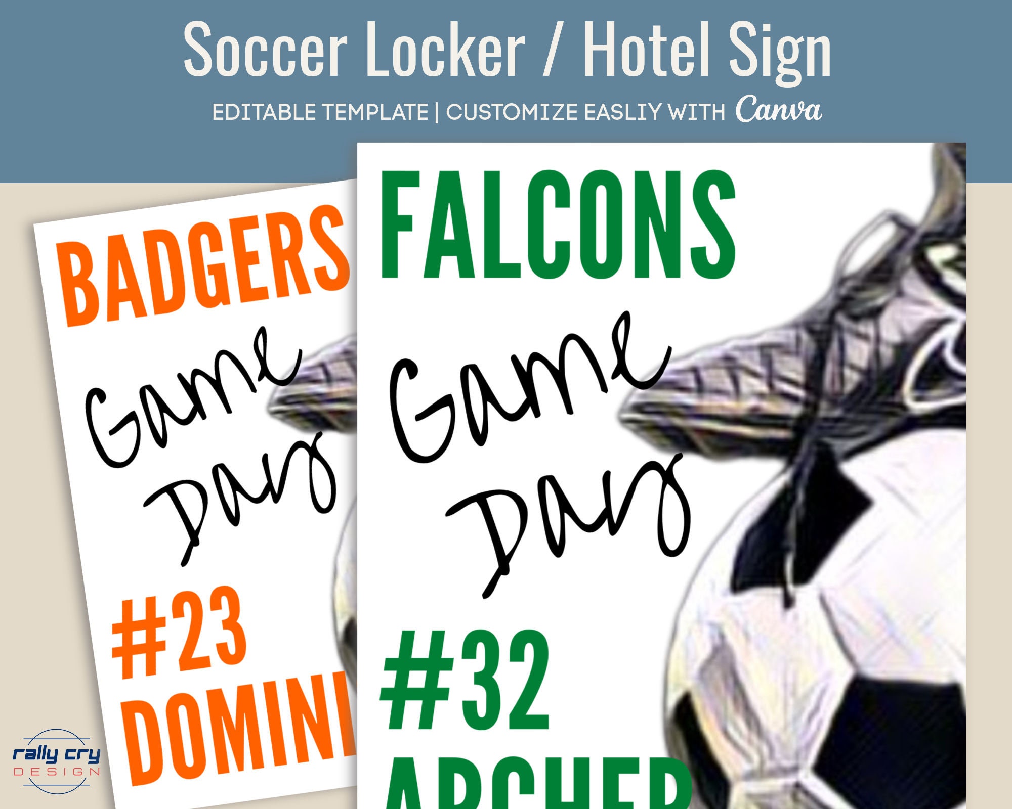 Soccer Hotel Door Sign Locker Room Poster Locker Decoration - Etsy
