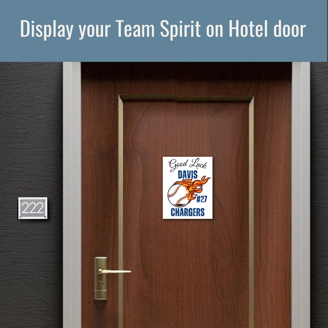 Good Luck Baseball Locker Decoration Name Tag Hotel Door - Etsy