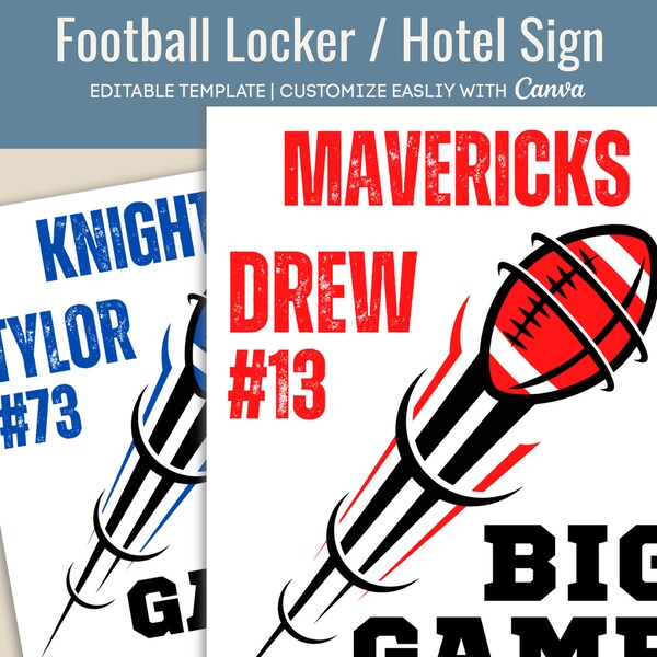Printable Football Locker Poster - Etsy