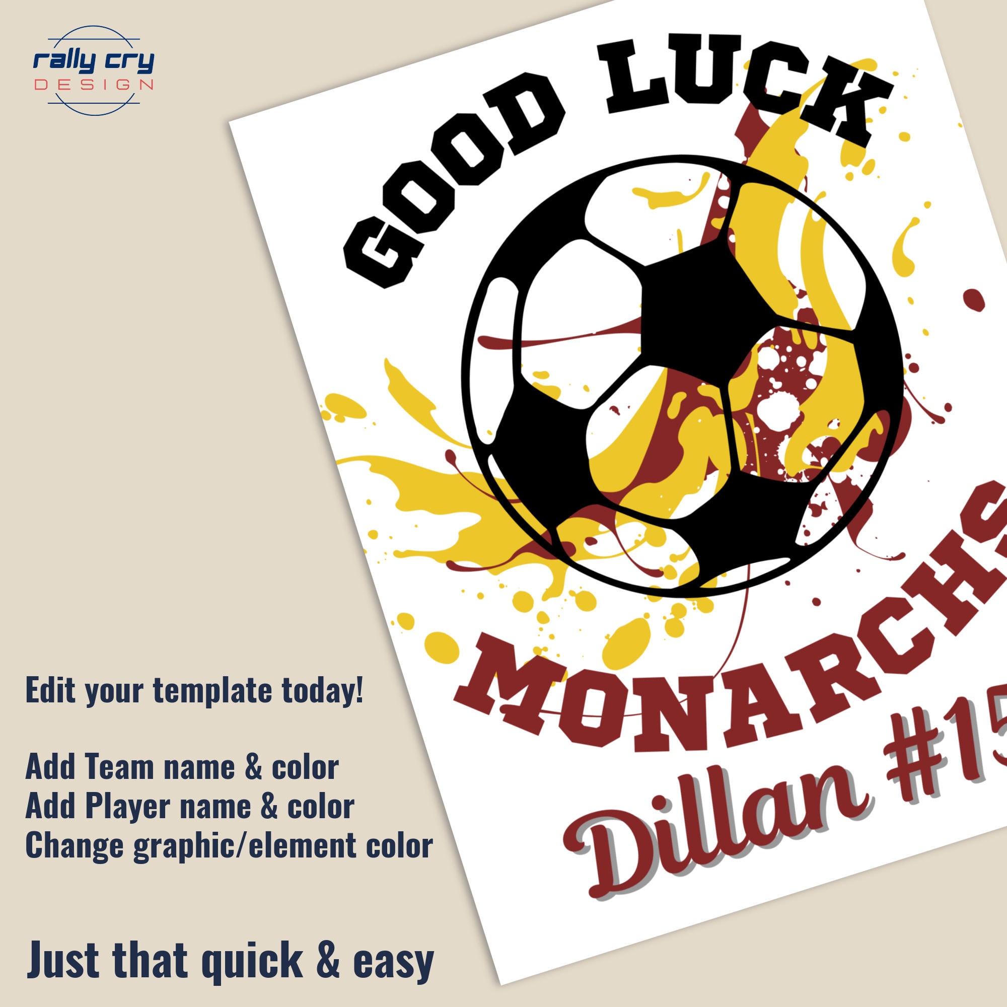 Good Luck Soccer Locker Decoration Team Hotel Door Sign - Etsy