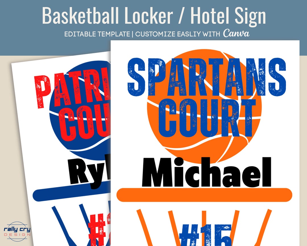 Printable Basketball Locker Sign Tag, Travel Pride Hotel Door Name Tag ...