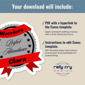 Perfect Attendance Locker Decoration Name Tag, School Door Sign ...