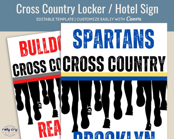 Cross Country Hotel Door Sign XC Locker Decoration Tag CC - Etsy