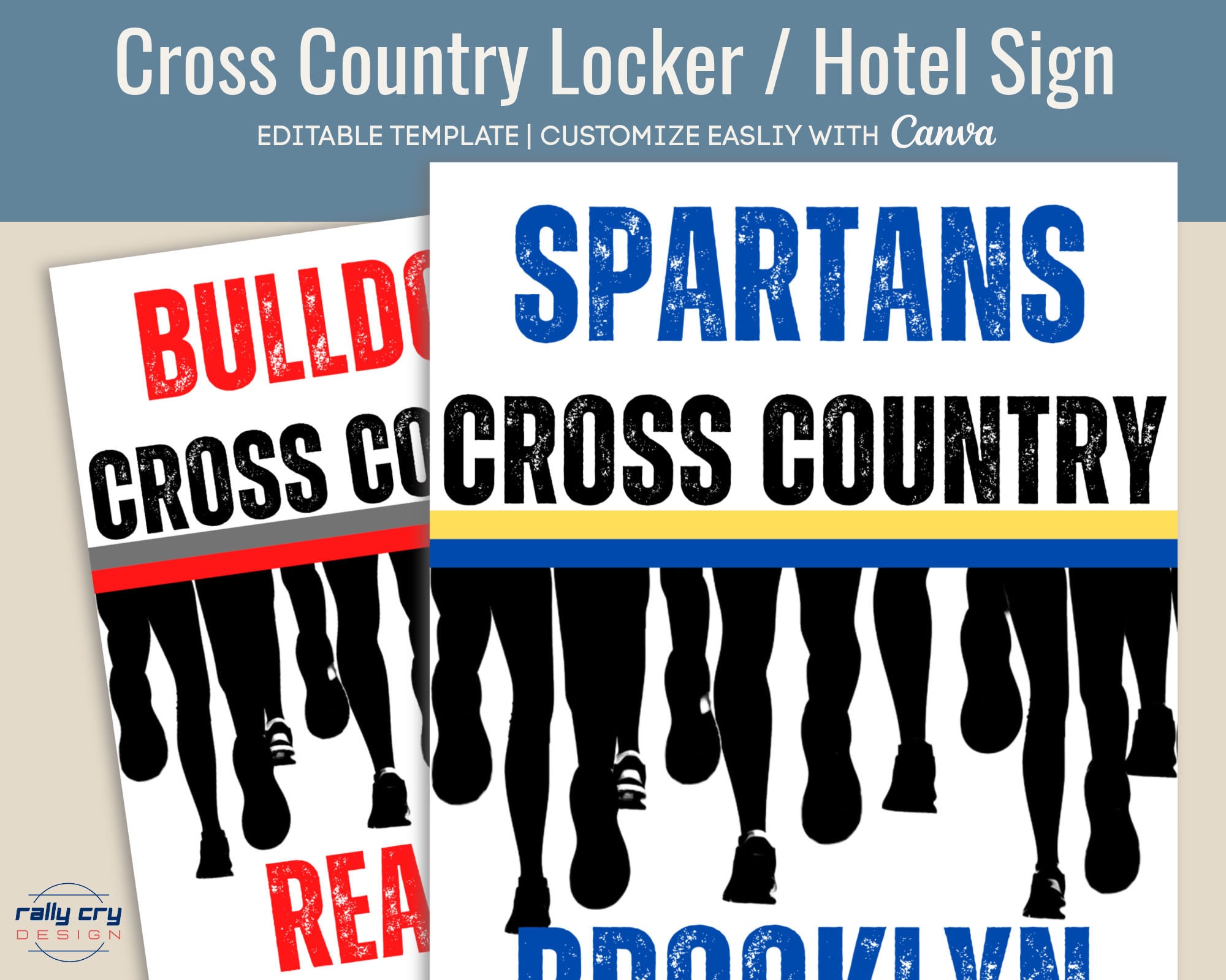 Cross Country Hotel Door Sign, XC Locker Decoration Tag, CC Team Spirit ...