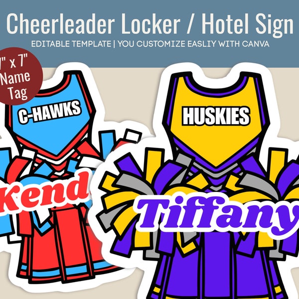Cheerleader Door Sign - Etsy