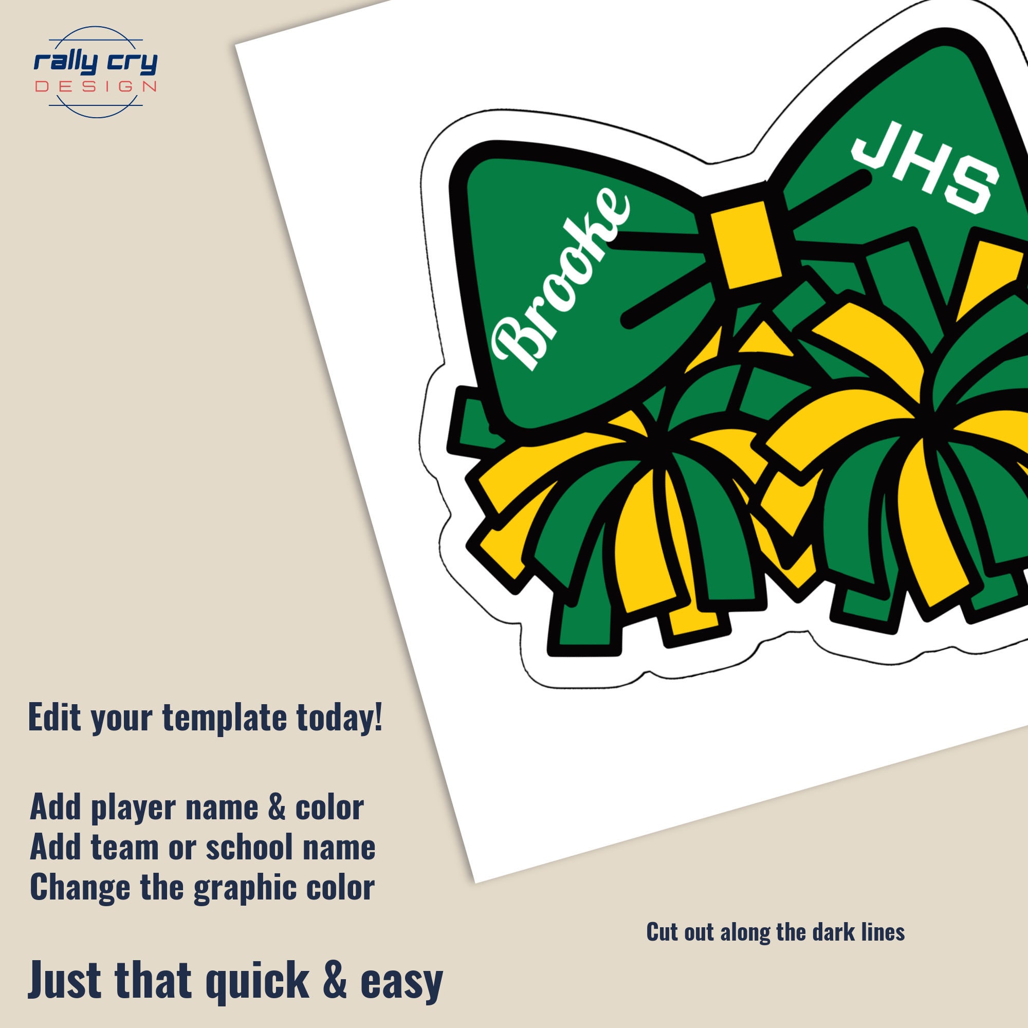 Cheerleader Locker Decoration Name Tag Cheer Name Tag Cheer - Etsy