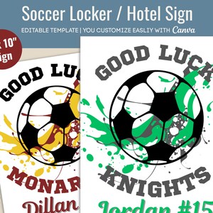 Good Luck Soccer Locker Decoration, Team Hotel Door Sign, Tournament ...