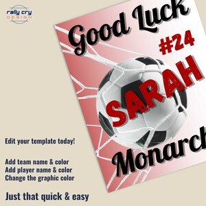 Good Luck Soccer Locker Decoration Sign Tag, Travel Team Hotel Door ...