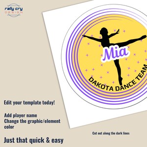 Dance Team Hotel Door Hanger, Dancer Name Tag, Locker Decoration Sign ...