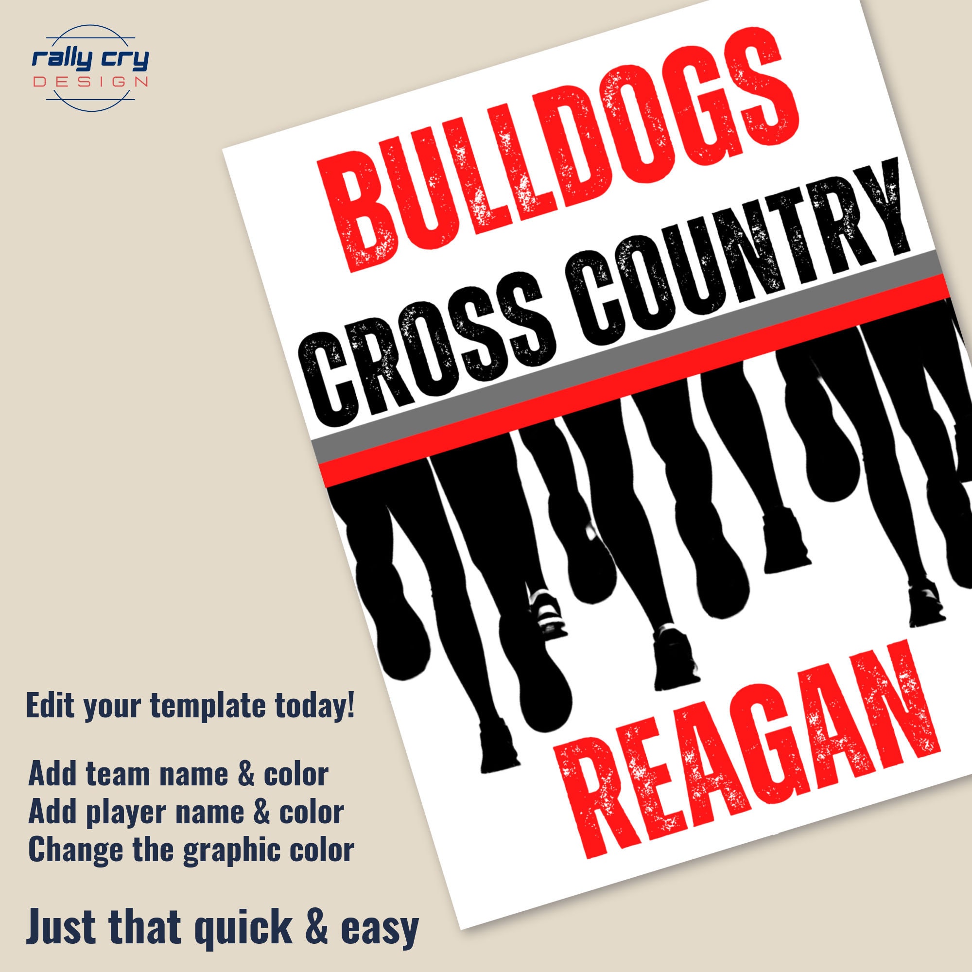 Cross Country Hotel Door Sign, XC Locker Decoration Tag, CC Team Spirit ...