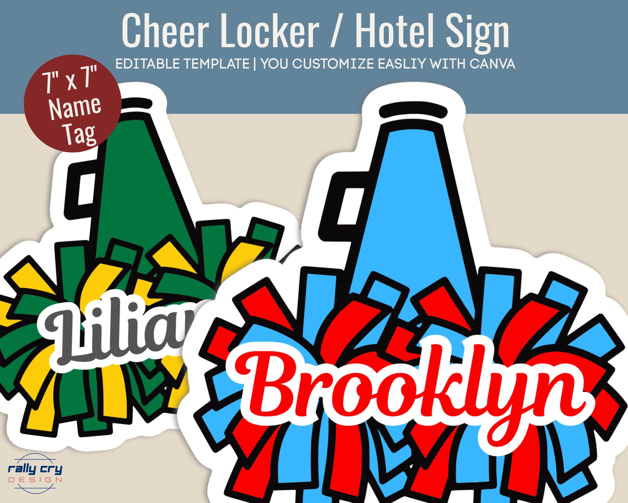 Cheer Locker Decoration Name Tag Cheerleader Name Tag Cheer - Etsy