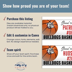 Good Luck Basketball Hotel Door Sign, Locker Room Decoration Name Tag ...