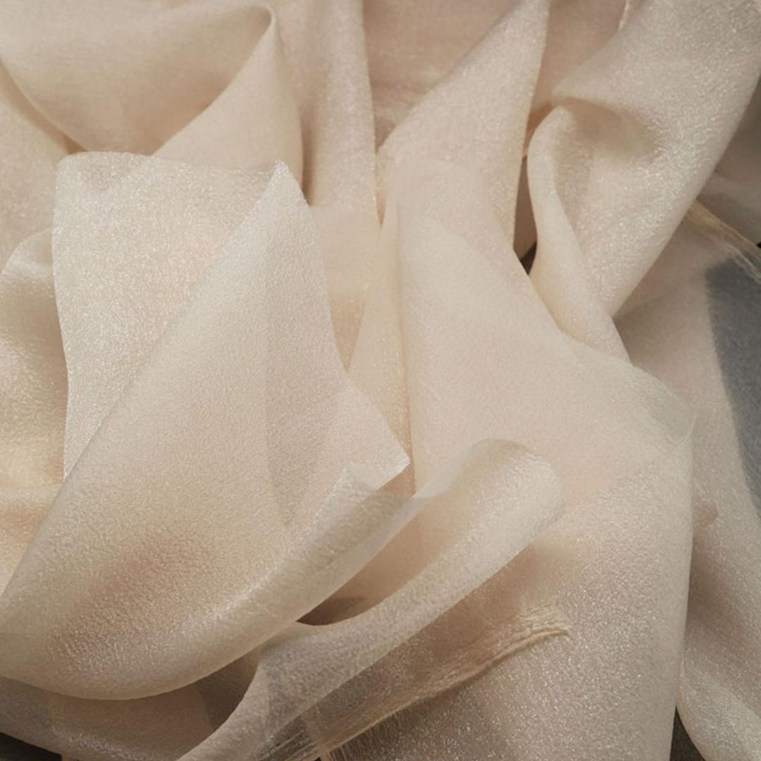 12 Colors Texture Organza Mesh Fabric,designer Fashion Apparel Gauze ...