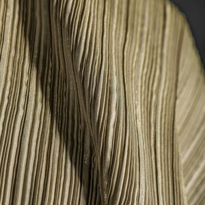 Gold Pleated Fabric,designer Fashion Apparel Clothing Fabric,for Dress ...