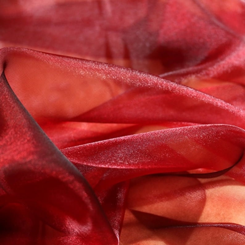 Red Shiny Organza Fabricsparkle Fabricgauze Lace - Etsy