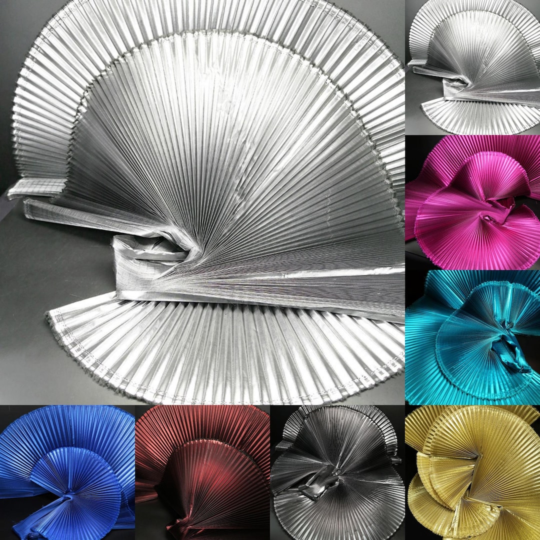 Metallic Luster Stripe Pleated Fabric-beautiful Designer Fabric-great ...