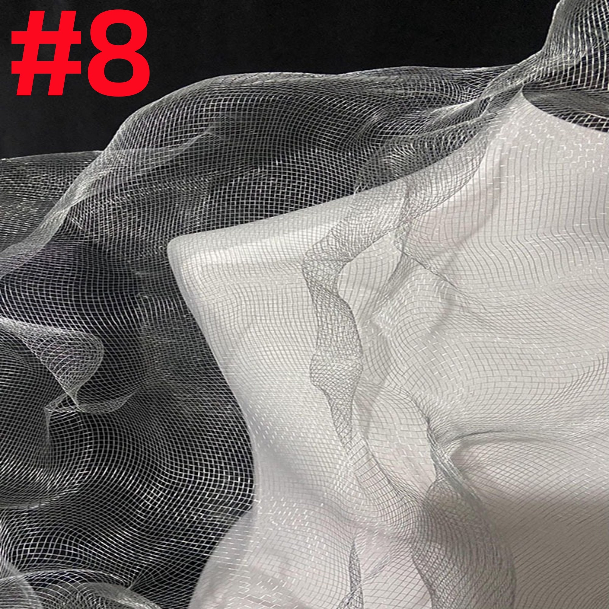 8 Colors Hard Mesh Metal Shaped Fabric,clothing Wedding Designer ...