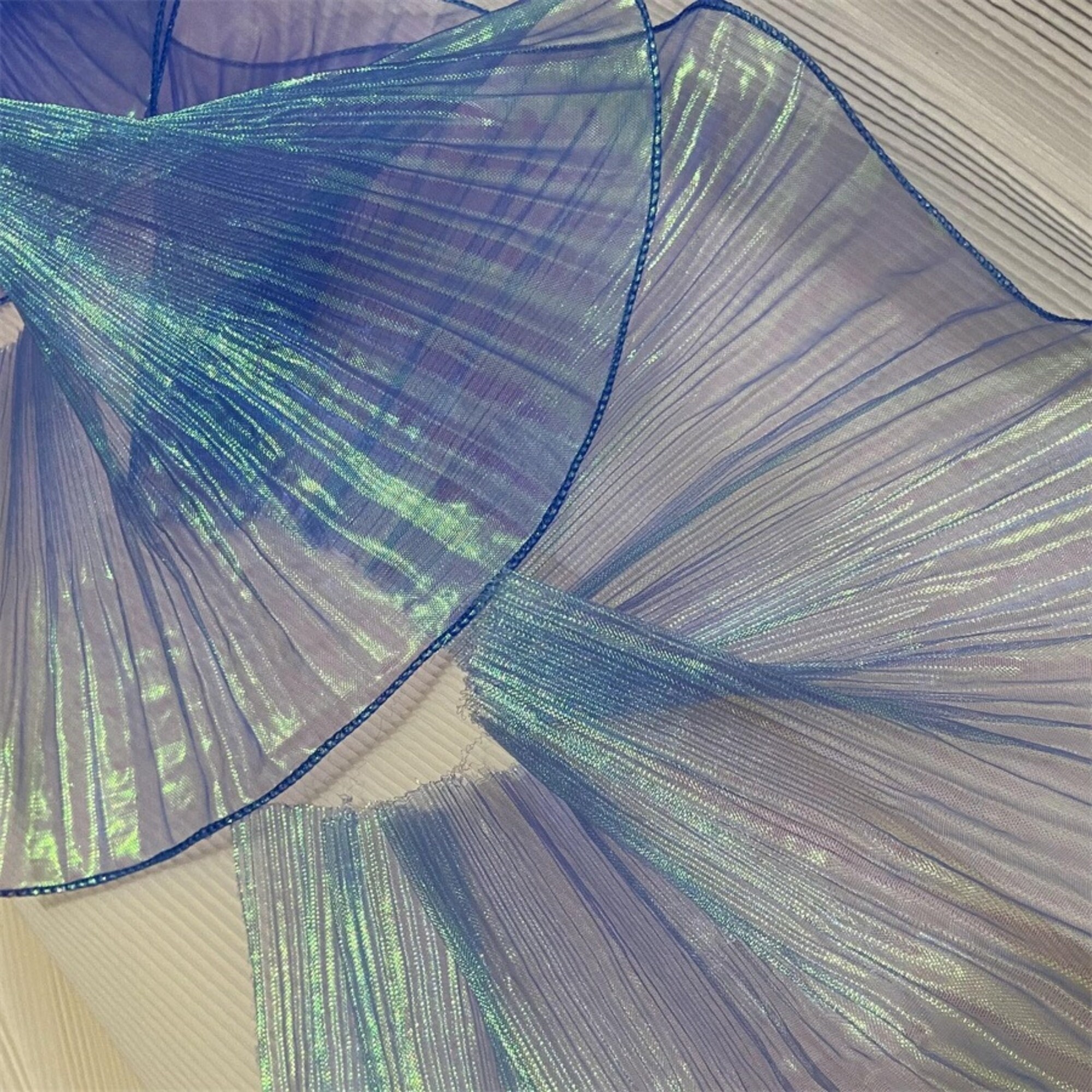 18 Colors Gradient Pleated Organza Lace Trim,wave Colorful Gauze Fabric ...