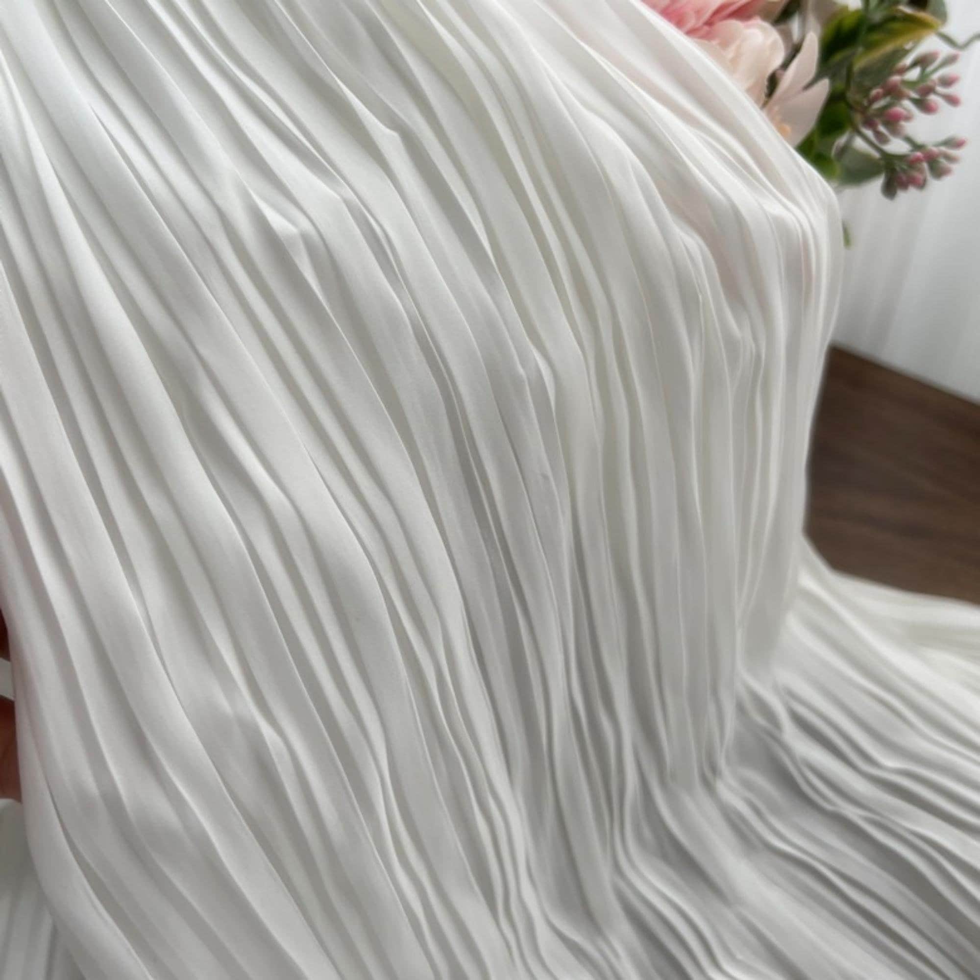 White Pleated Fabric,designer Clothing Fabric,dress,wedding,art,gowns ...
