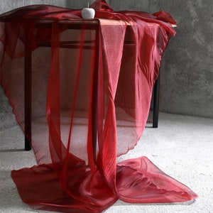Red Shiny Organza Fabric,sparkle Fabric,gauze Lace Fabric,designer ...