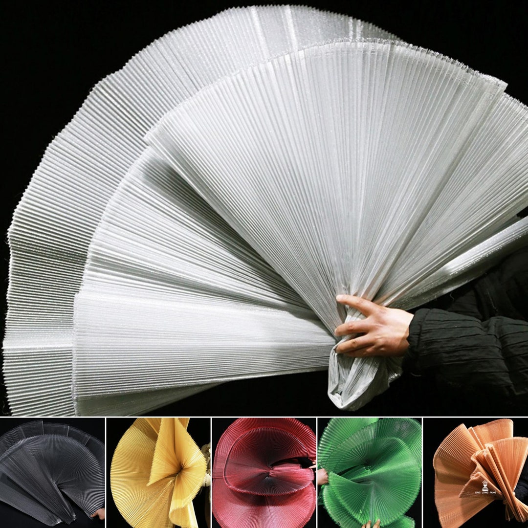New Shiny Stiff Pleated Fabric,clothing Designer Fabric,dress,wedding ...