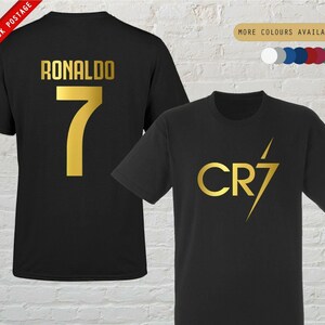 CR7 Tshirt Ronaldo Football Gift Adult & Kids Size Front - Etsy