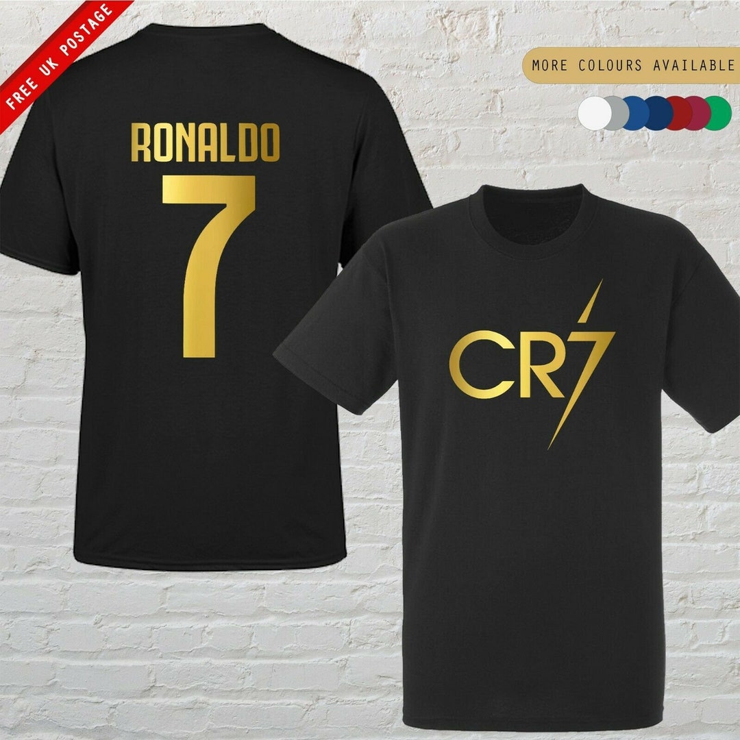 CR7 Tshirt Ronaldo Football Gift Adult & Kids Size Front Back Print Ronaldo 7 Jersey 5-13 Yrs ...