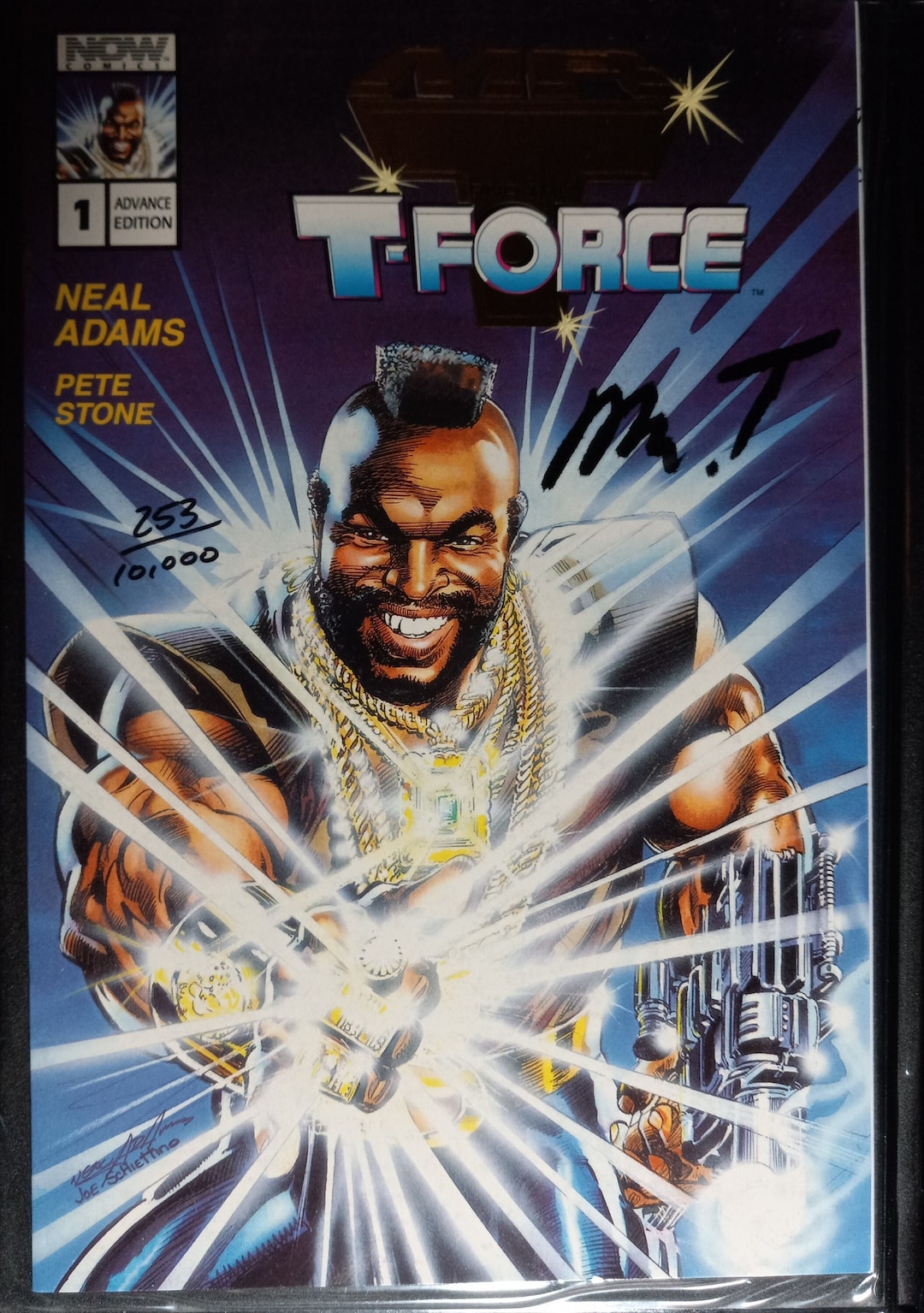 Mr. T T-force Signed Tri-fold Comic Press Kit W/ A1COA & Mr. T Coa's ...