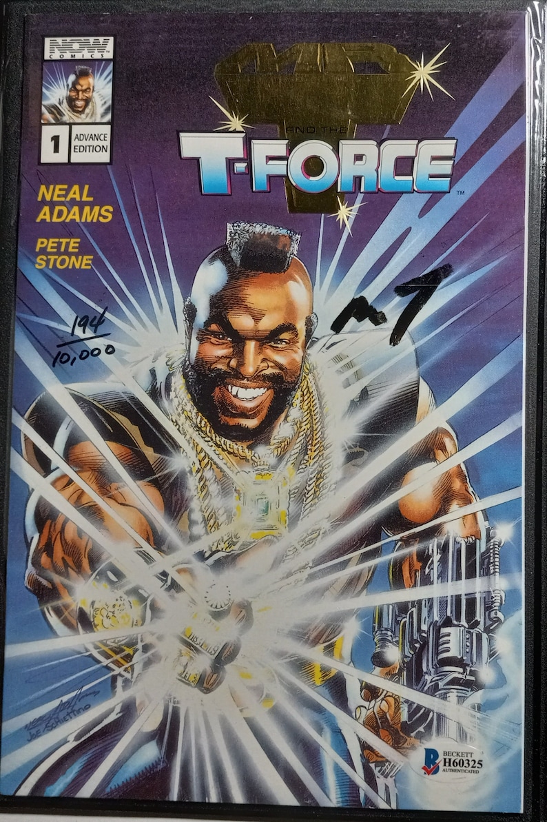 Mr. T T-force Signed Tri-fold Comic Press Kit W/ Beckett & Mr. T Coa's ...