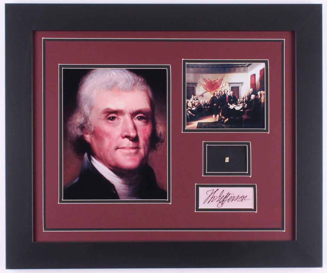 Thomas Jefferson 19.5x23.5 Custom Framed Display With (1) Hand-written ...