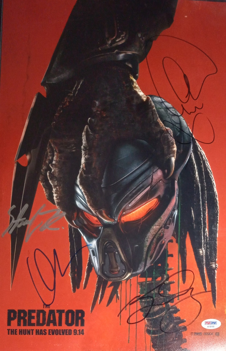 Predator Cast X4 12x18 Authentic Signed Photo W/ PSA LOA - Olivia Munn ...