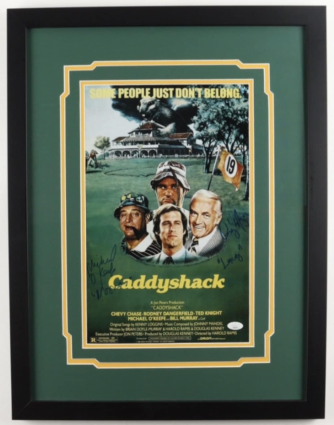 Michael O'keefe & Cindy Morgan Signed Caddyshack 20x26 Custom Framed ...