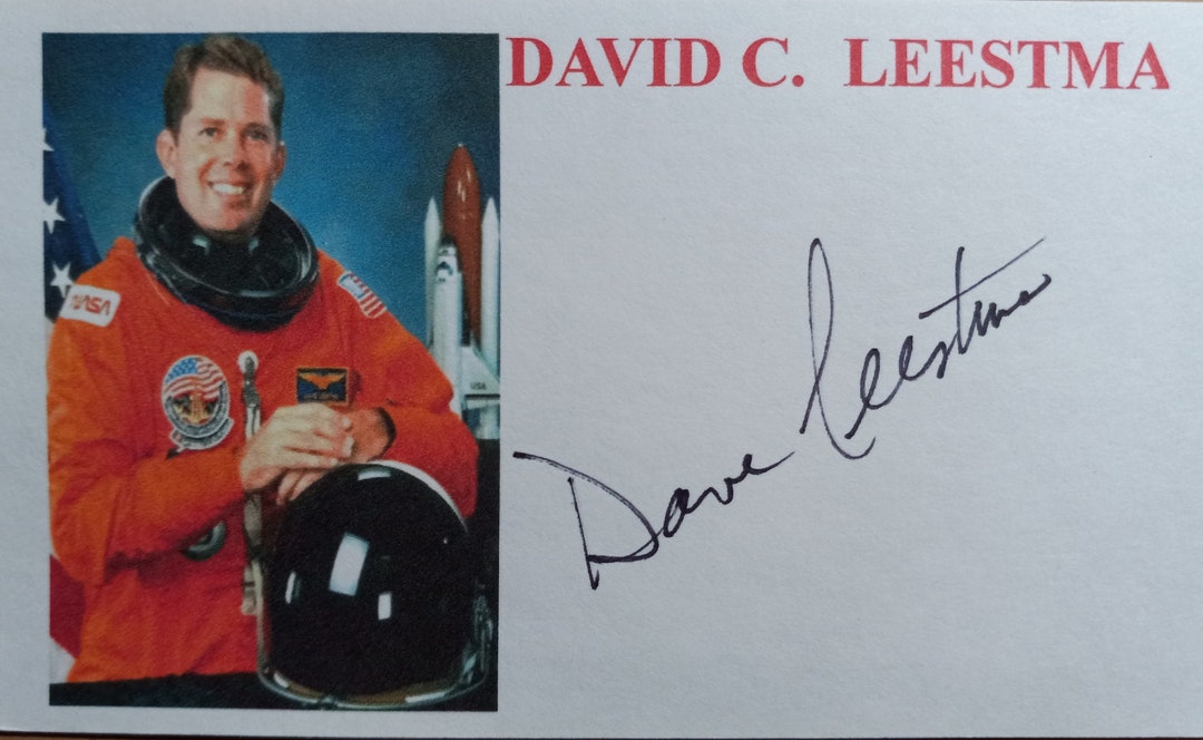 David C. Leestma 3x5 Authentic Signed Index Card - NASA - Astronaut - Etsy