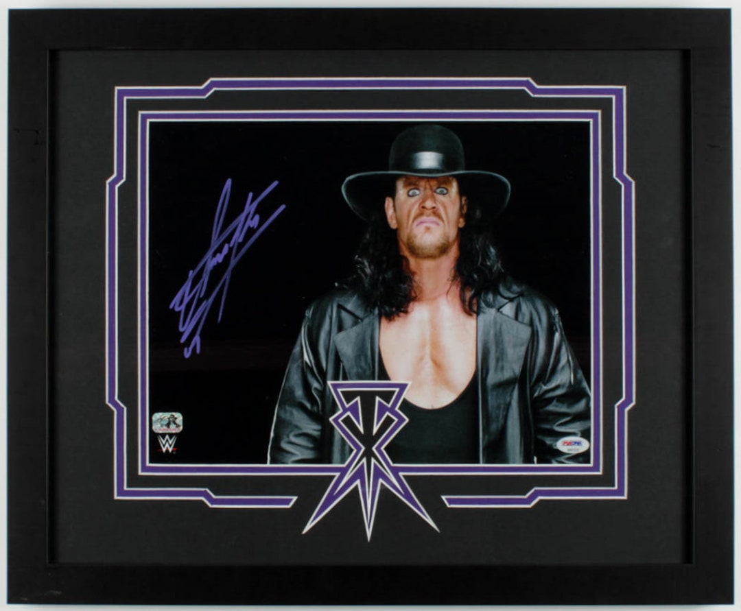 The Undertaker 18"x22" Custom Framed Authentic Signed Display W/ PSA ...