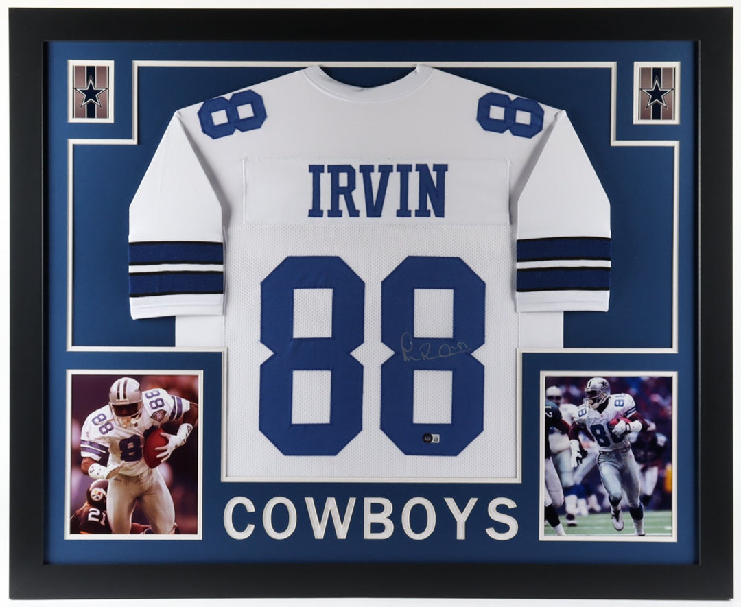 Michael "playmaker" Irvin Authentic Signed 35x43 Custom Framed Jersey ...