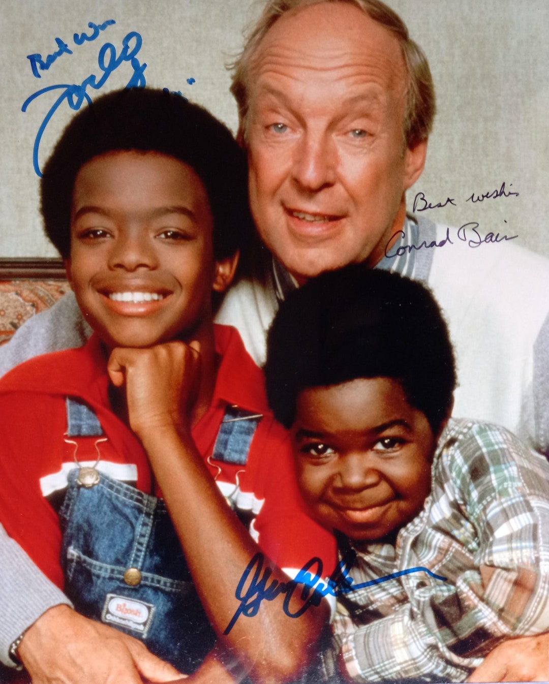 Gary Coleman, Conrad Bain & Todd Bridges RARE Triple Signed 8x10 Photo ...