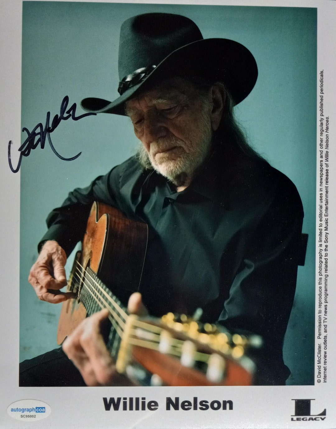 Willie Nelson Authentic Signed 8x10 Photo W/ 3rd Party Authentication ...